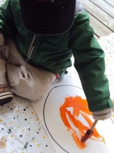 Painted Jack-o-Lantern Art for Toddlers and Preschoolers - Happy Hooligans