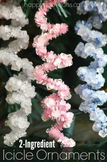 Crystallized Icicle Ornaments with Borax - Happy Hooligans