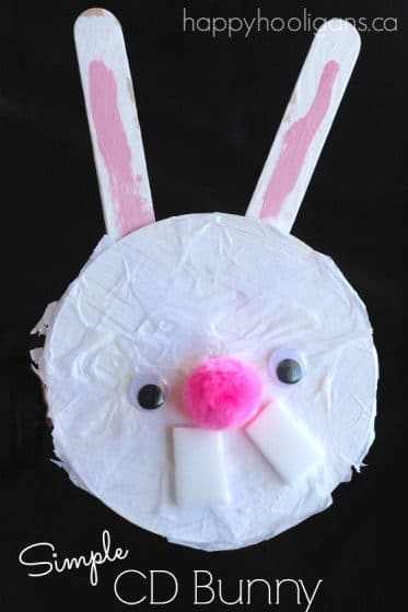 CD Bunny Craft for Preschoolers and Toddlers - Happy Hooligans