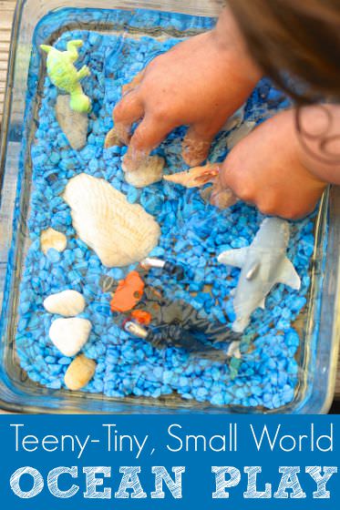 Small Ocean Sensory Bin for Toddlers and Preschoolers - Happy Hooligans