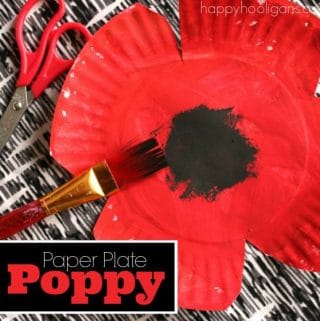 Paper Plate Poppy Craft for Preschool - Happy Hooligans