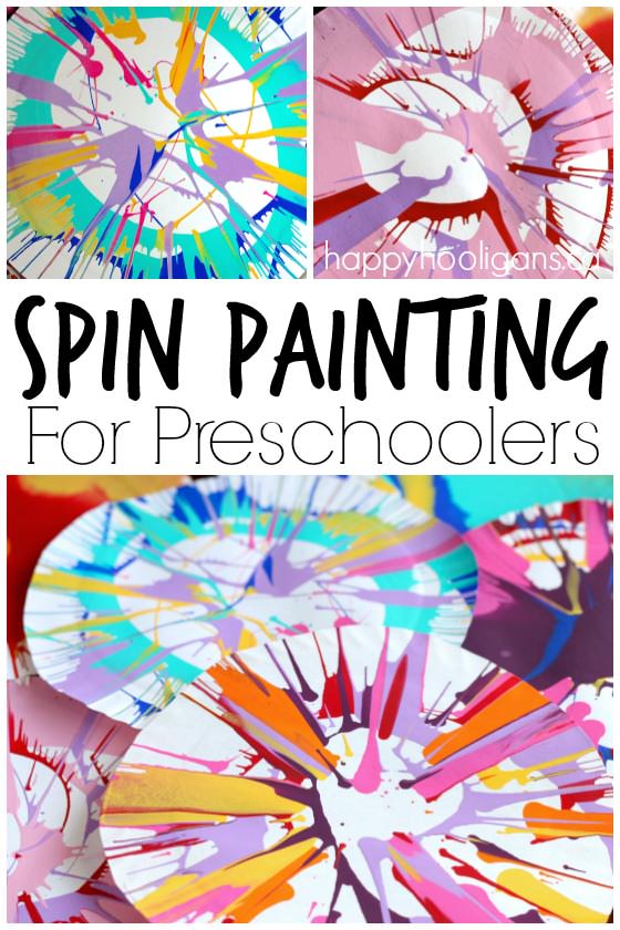 Spin Painting For Preschoolers Happy Hooligans