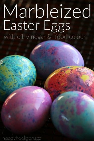 How to Make Marbleized Easter Eggs - Happy Hooligans