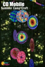 Painted CD Garden Mobile - Great Group Art Project for Kids - Happy ...