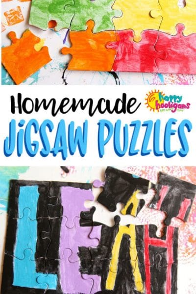 Homemade Jigsaw Puzzles - Art For Kids - HappyHooligans