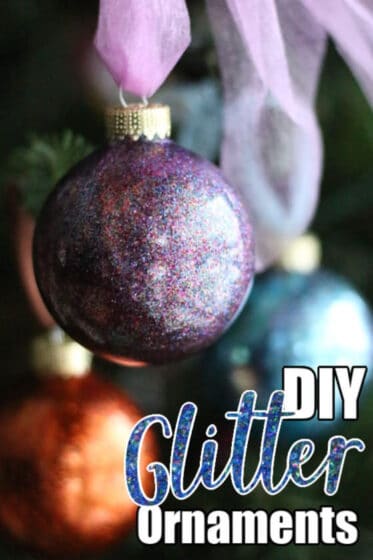 Easy DIY Glitter Ornaments - Happy Hooligans