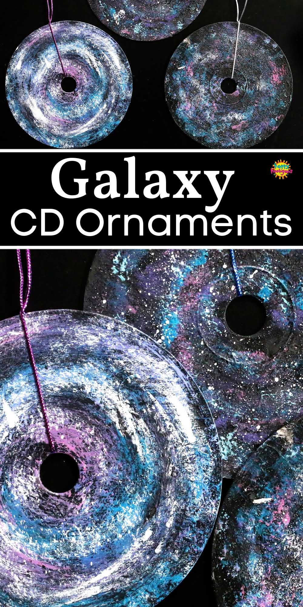 Spectacular CD Galaxy Ornaments - Happy Hooligans