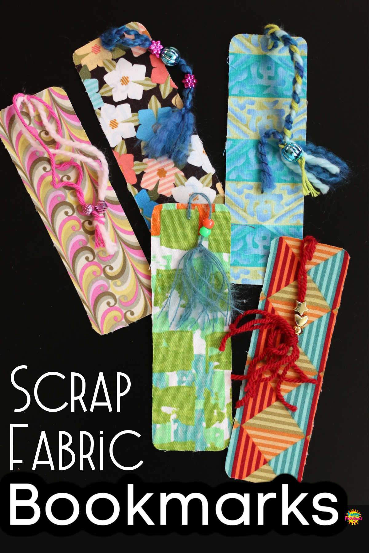 No-Sew Fabric Bookmarks - Happy Hooligans